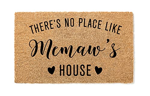 Customizable - There's No Place Like Grandma and Grandpa's House Doormat - Premium Quality, Thick & Made in the USA