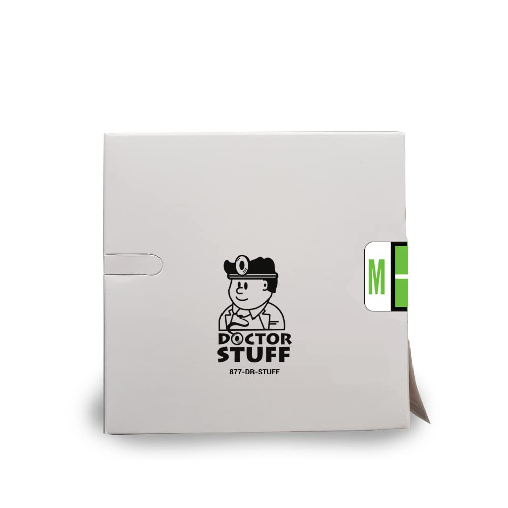 Doctor Stuff - File Folder Labels, Alphabet Letter M, TAB Products - TPAV Series Compatible Alpha Stickers, Fluorescent Green, 1" x 1-1/4", 500/Roll