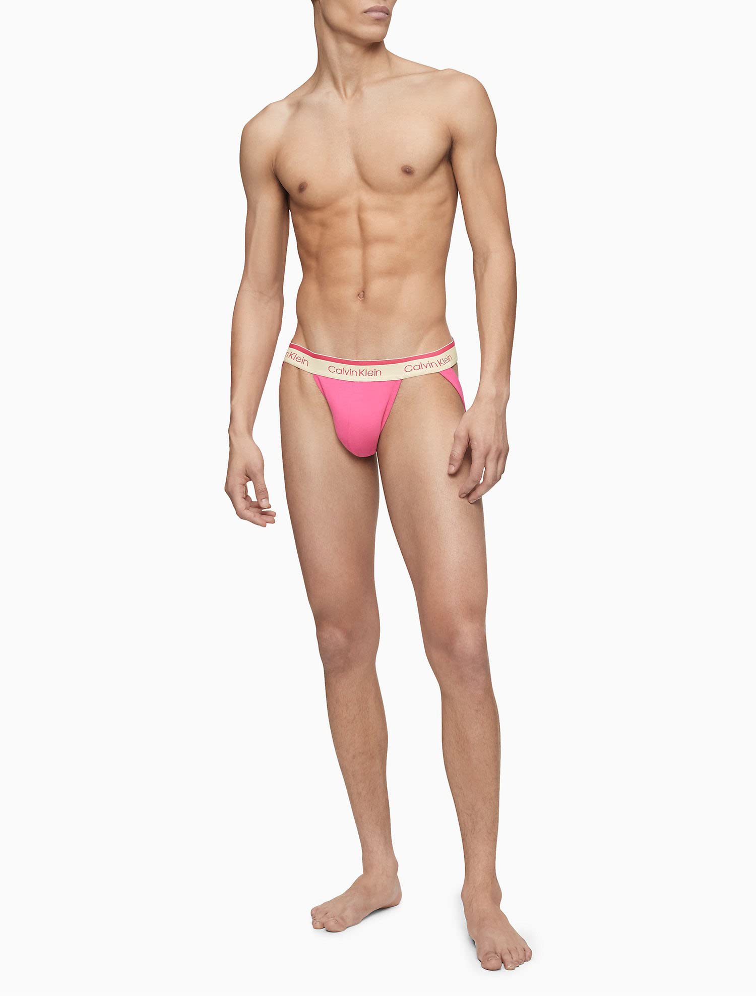Calvin Klein Men's The Pride Edit 5-Pack Jock Strap, Fury/Crissie Pink/Summer Shine/Envy/Powerful, L