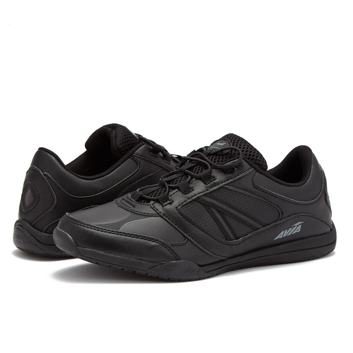 Avia Focus Black Non Slip Shoes for Women – Comfort Shoes for Work, Nursing, Restaurants, & Walking, Size 11