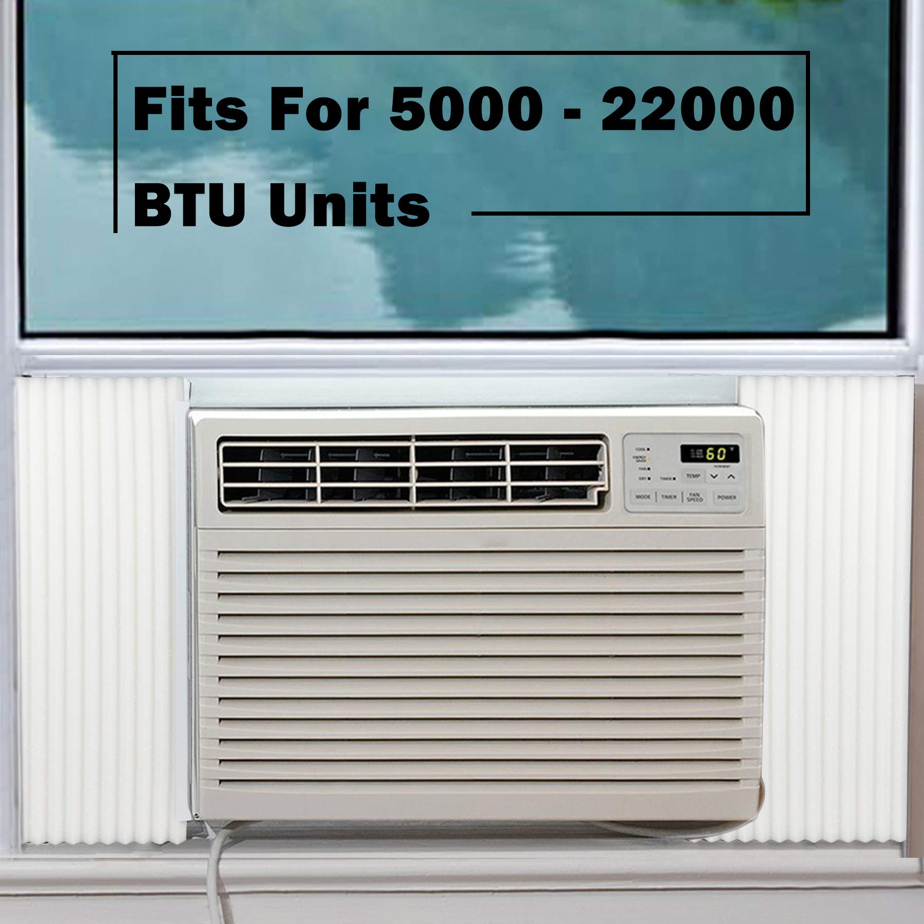 LBG Products Window AC Foam Insulation Panel Kit,Pack of 2 Insulated Air Conditioner Side Panels,18in High x 9in Wide x 7/8in Thick