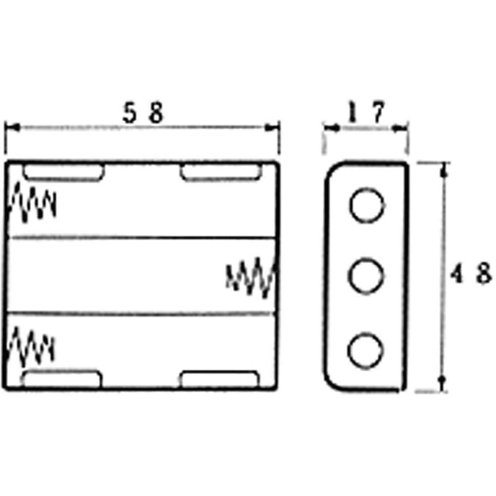 Velleman BH331A Battery Holder for 3 x AA Cell with Leads, 1 Grade to 12 Grade