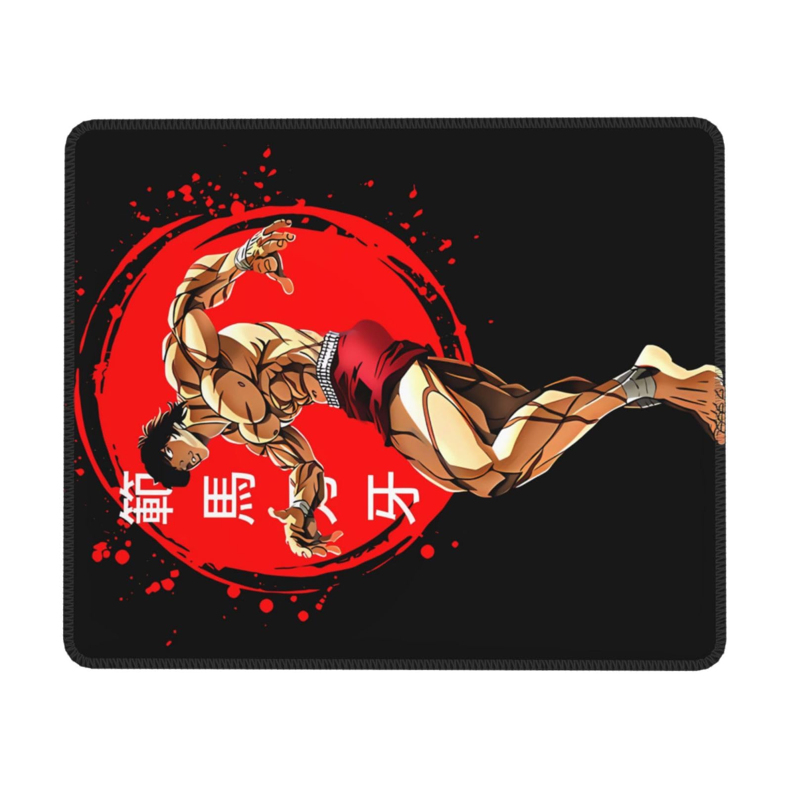 Baki Anime The Grappler Rubber Mousepads Ultra Thick 3mm Large Gaming Mouse Pad Mat Anti-Slip for Gaming Office Laptop Computer 7.9 X 9.5 in