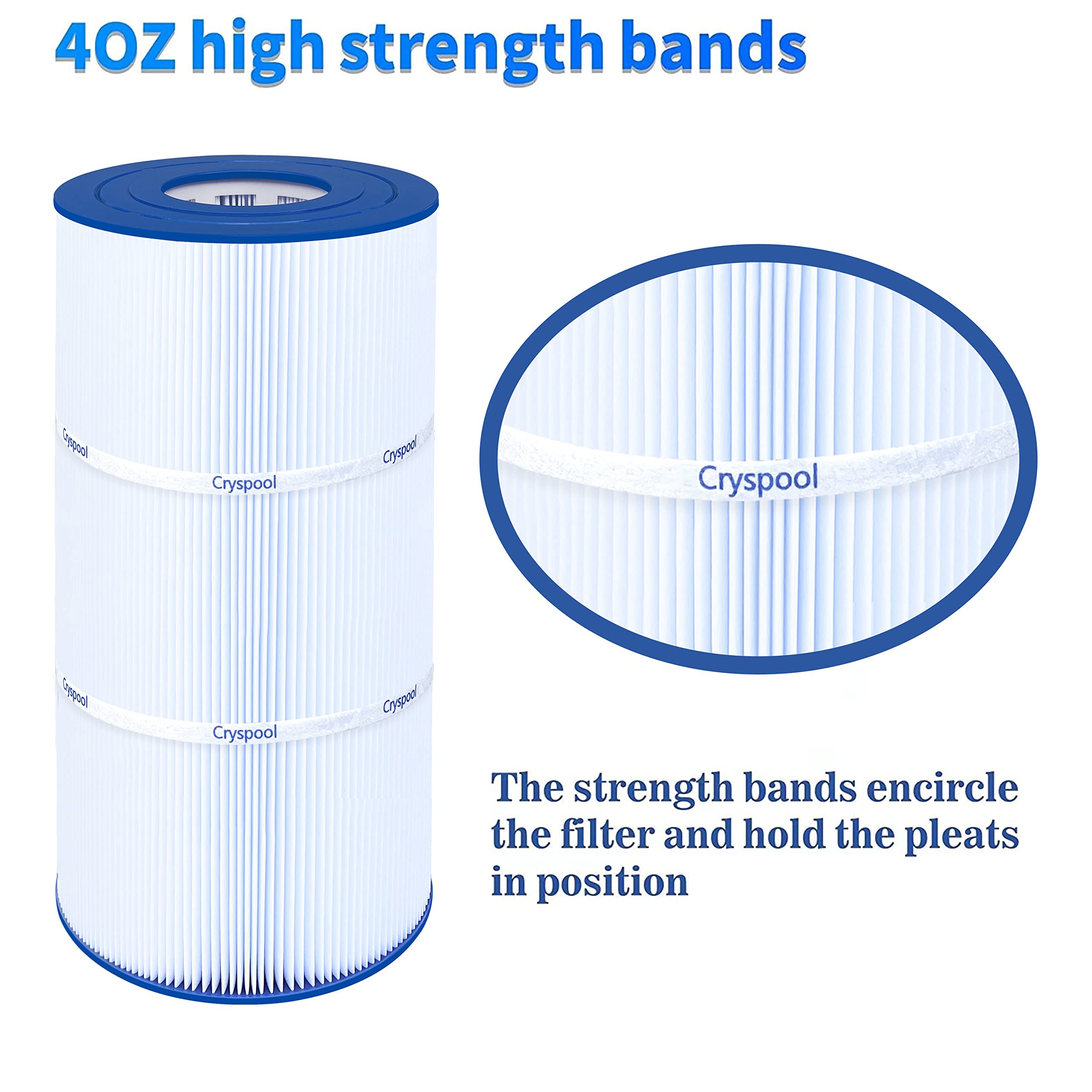 Cryspool Pool Filter Compatible with CX760RE, C751, Clearwater II 75, Pro Clean 75, PA76, C-8411, FC-1255, 75 sq.ft, 1 Pack