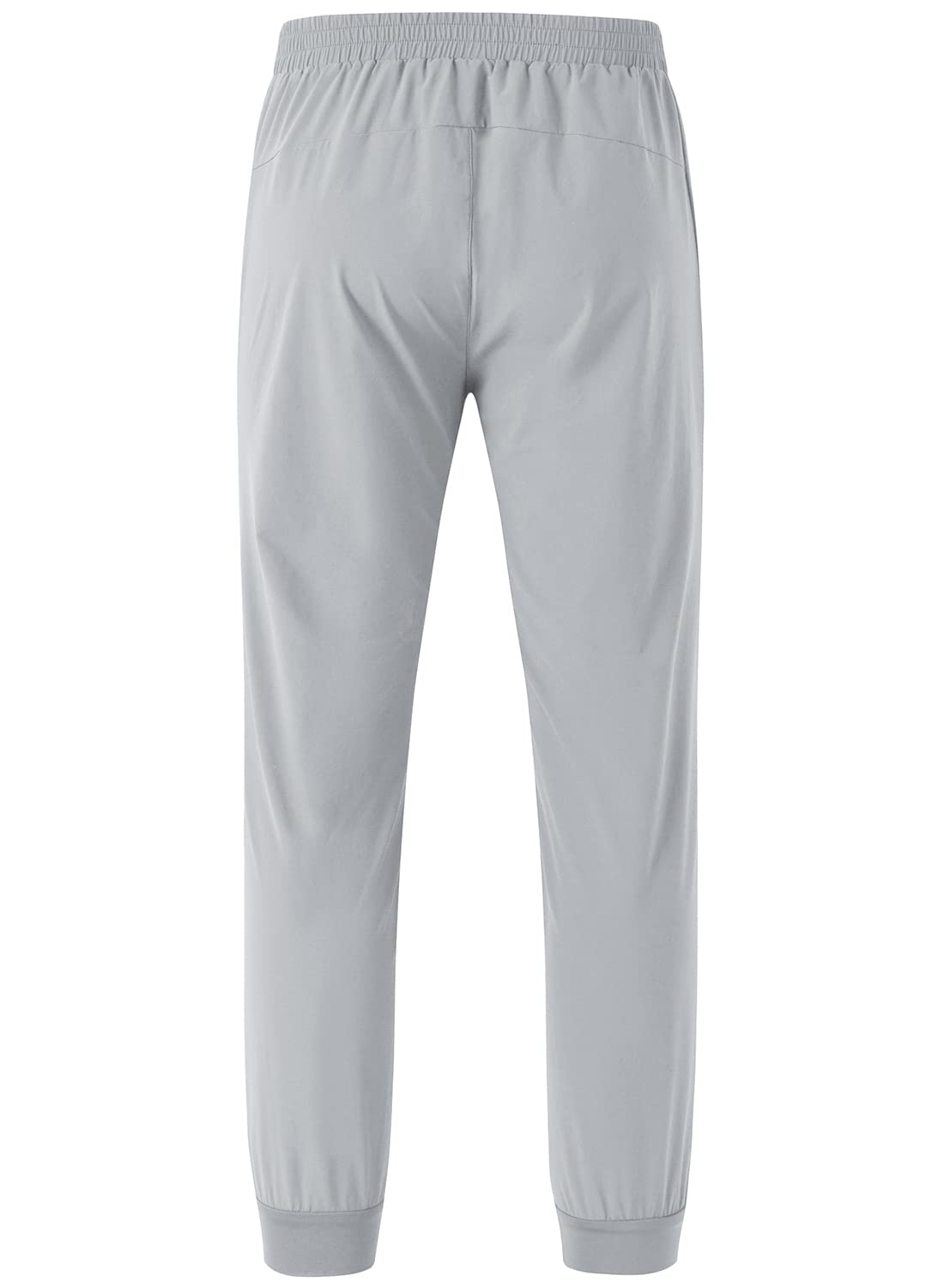 BGOWATU Men's Golf Joggers Pants Slim Fit Sweatpants Stretch Running Walk Pants for Men Light Gray 32