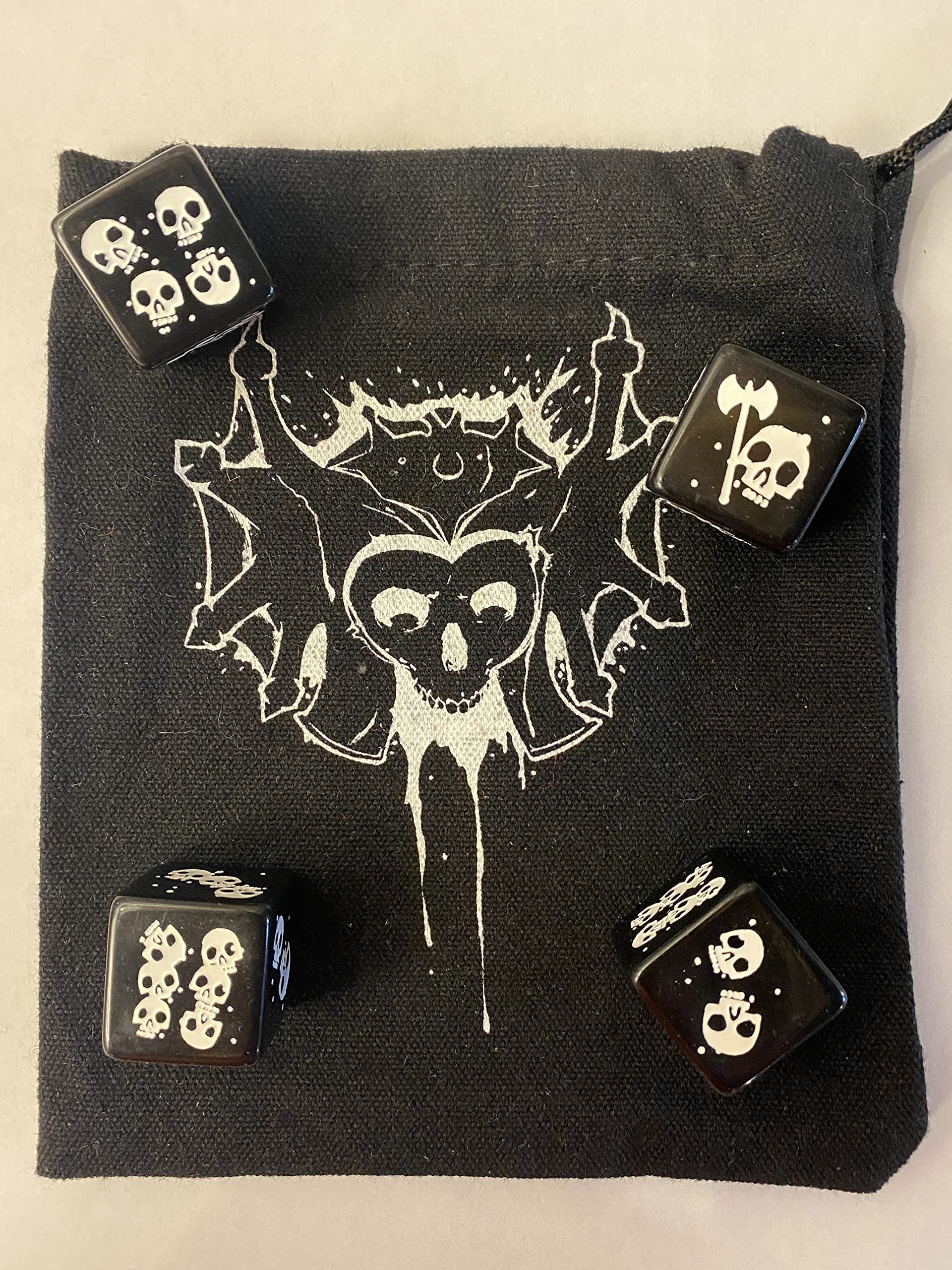 Undead Duke of War Dice Set (4) 25mm (1") RPG Tabletop Roleplaying Game DND by Severed Books