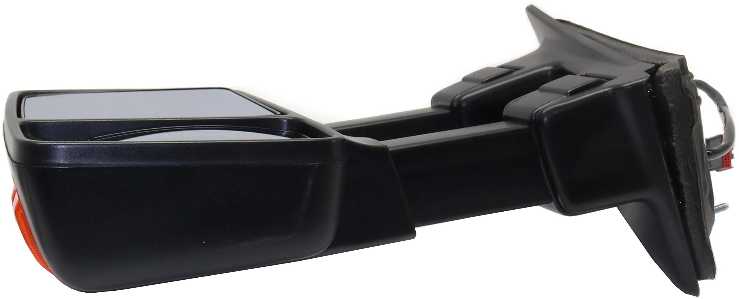 Kool Vue Driver Side Power Heated Towing Mirror for Ford F-250 F-350 Super Duty 2010-2016 Power Fold With Signal Light & Memory; Without Blind Spot Monitor Auto Extend with 2 Caps