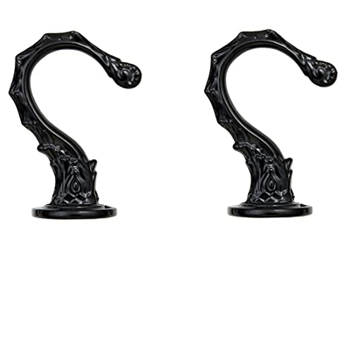 GDQLCNXB Ceiling Hooks 2.6"/65mm - Heavy Duty Swag Hook with Steel Screws Bolts and Toggle Wings for Hanging Plants Ceiling Installation Cavity Wall Fixing Black - (2 Sets)