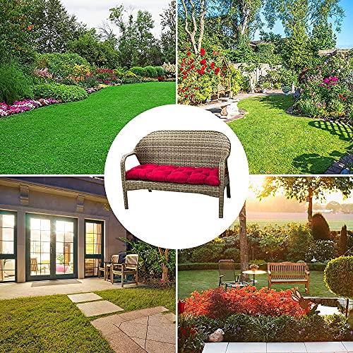 Yddsky Waterproof Indoor/Outdoor Garden Bench Seat Cushions,Thicken Patio Bench Soft Rocking Chairs Pad Lounger Seat for Wicker Loveseat Settee(59 X 19.6 in,Navy)