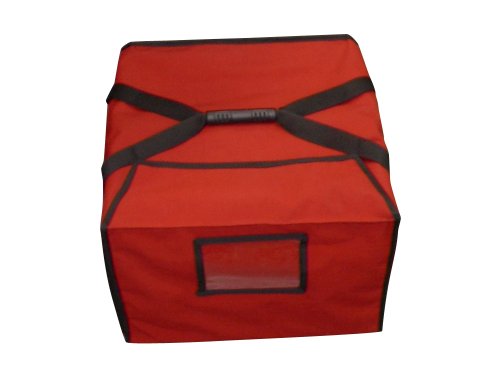 RediHEAT HP160 Heated Pizza Delivery System, 16" 5-Pie Bag, 17.5" Length x 17.5" Width x 12" Height, Red