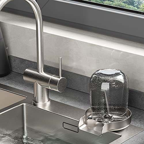 COLINCH Glass Rinser for Kitchen Sink, Stainless Steel Baby Bottle Washer, Cup Cleaner for Sink, Cup Washer for Bar - Brush Nickel