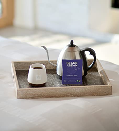 Bean & Bean Dunk & Steep Coffee Bags β Individual Coffee Singles β Steeped Coffee Single Serve Bags - Downtown Blend Organic Coffee β Medium Roast Instant Coffee Singles - 5 Pack