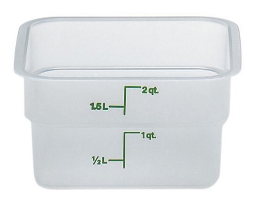 Cambro 2SFSPP190 CamSquare Storage Container, Translucent, 2 qt., Case of 6