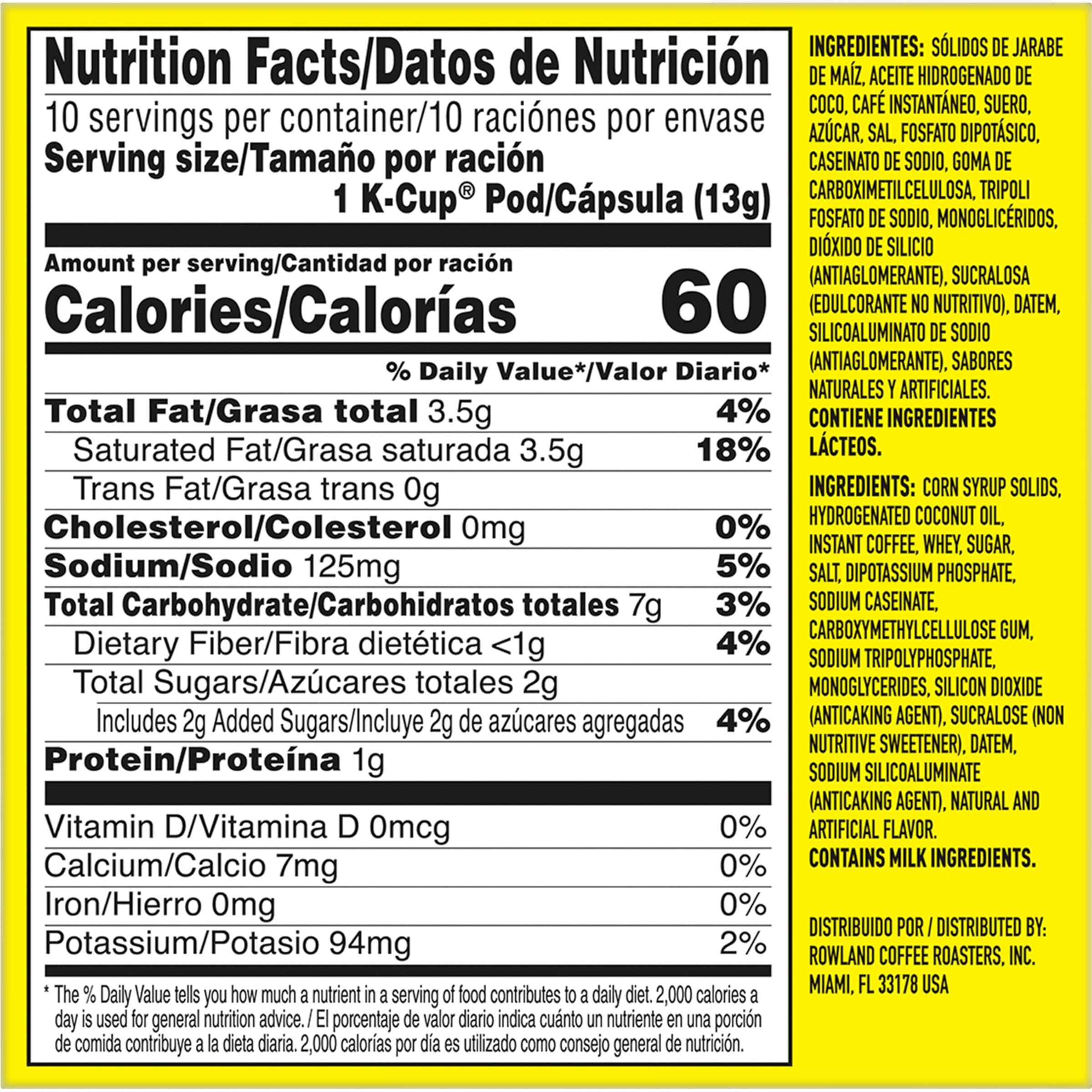 Café Bustelo Café con Leche Flavored Espresso Style Coffee, 60 Keurig K-Cup Pods