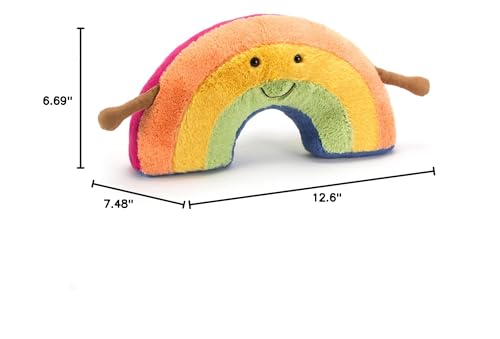 Jellycat Amuseables Rainbow Stuffed Toy, Medium 12.5 inches | Rainbow Plush | Fun Gift Idea