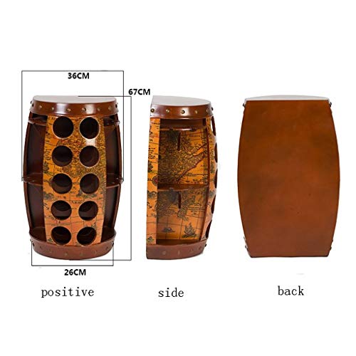 Floor-Standing Half of The Barrel Creative Decor Display Stand Stable Wine Cellar Storage Box J1028, PIBM