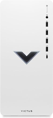 HP 2023 Newest Victus Gaming Desktop, Intel Core i5-12400 Processor(6-core), NVIDIA GeForce RTX 3050 Graphics, 16GB RAM, 1TB SSD, 2TB HDD, 9 USB Ports, Bluetooth and Wi-Fi, Windows 11 Home, White