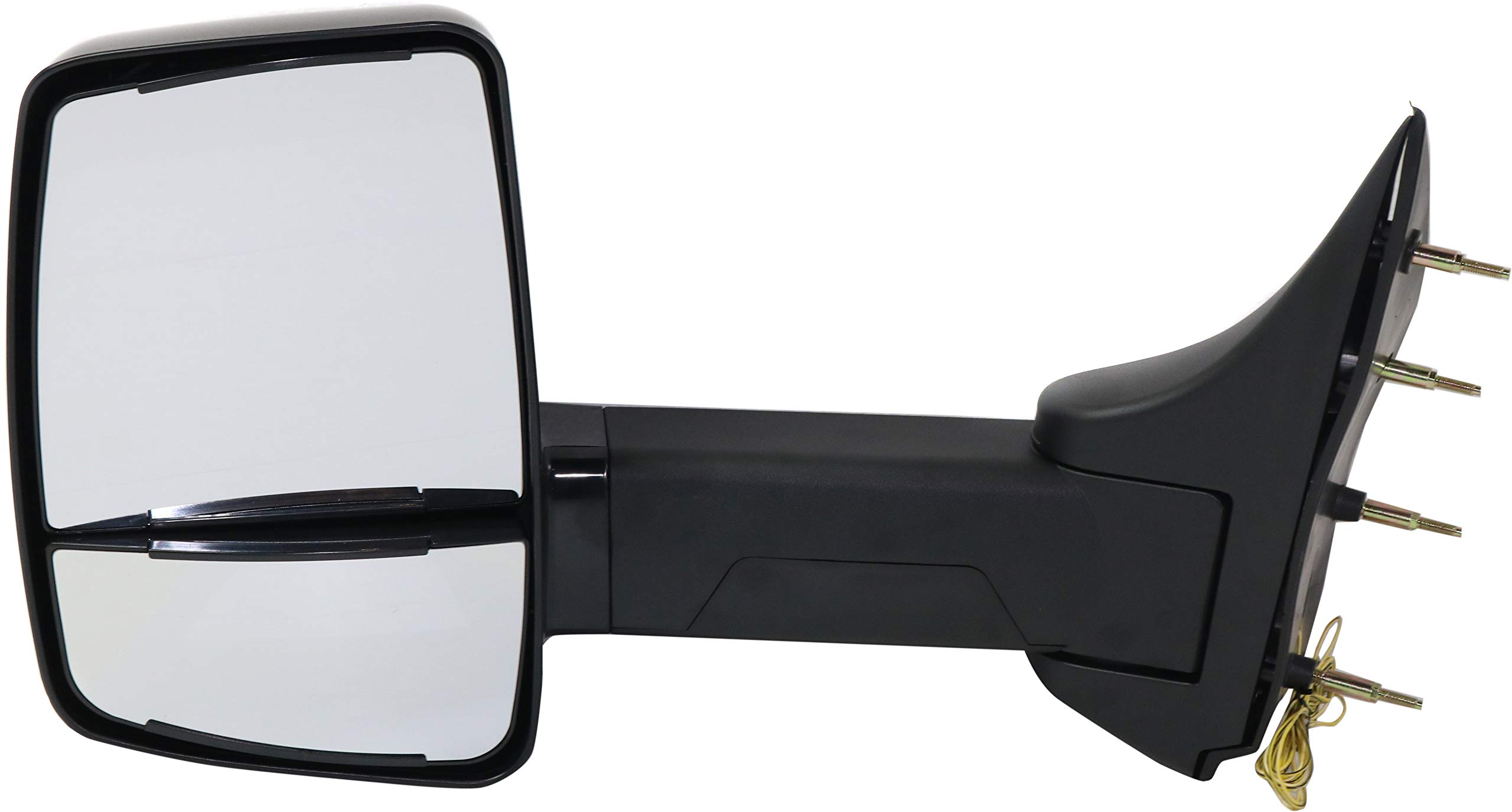Kool Vue Mirror Set Compatible with 2003-2014 Ford E-150, 2003-2005 E-150 Club Wagon, 1992-2002 E-150 Econoline, Towing, Manual Adjust, Non-Heated, Paintable, Manual Folding, In-housing Signal Light