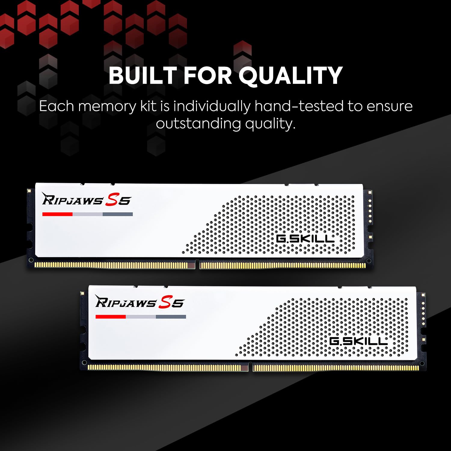 G.SKILL Ripjaws S5 Series (Intel XMP 3.0) DDR5 RAM 32GB (2x16GB) 5200MT/s CL36-36-36-83 1.20V Desktop Computer Memory UDIMM - Matte Black (F5-5200J3636C16GA2-RS5K)