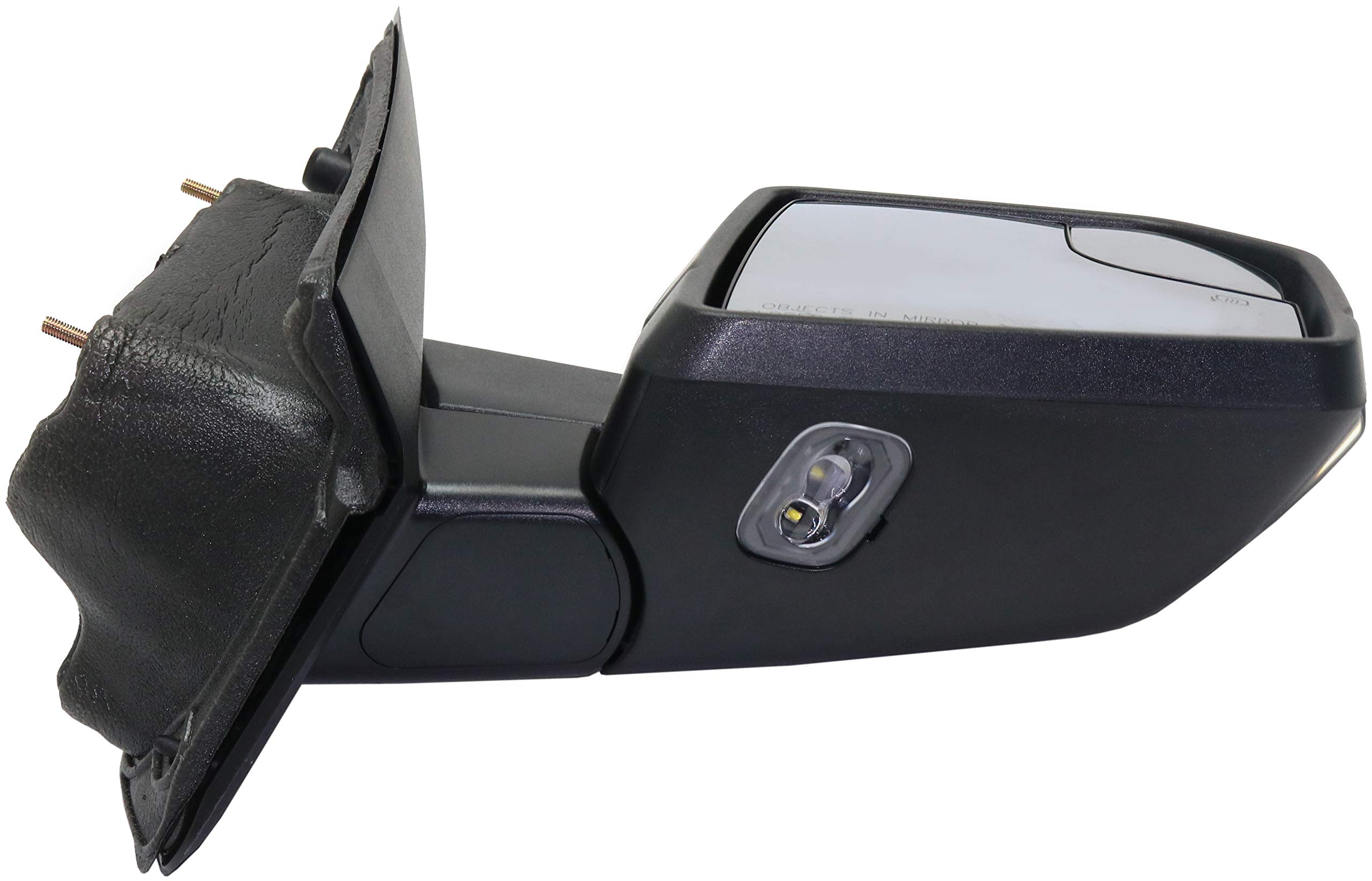 Kool Vue Right Power Heated Mirrors for Ford F-150 2015-2018 Manual Fold With Signal Light, Spotter Glass & Puddle Lamp; Without Memory & Auto-Dimming Textured Standard Cab, Up To 02/26/18