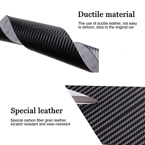 cueclue 4 Pack Car Door Handle Sticker, Carbon Fiber Anti-Scratches Protective Films, Car Door Scratches Protector, Door Handle Side Sticker, Auto Universal Door Handle Decoration Sticker (Black)
