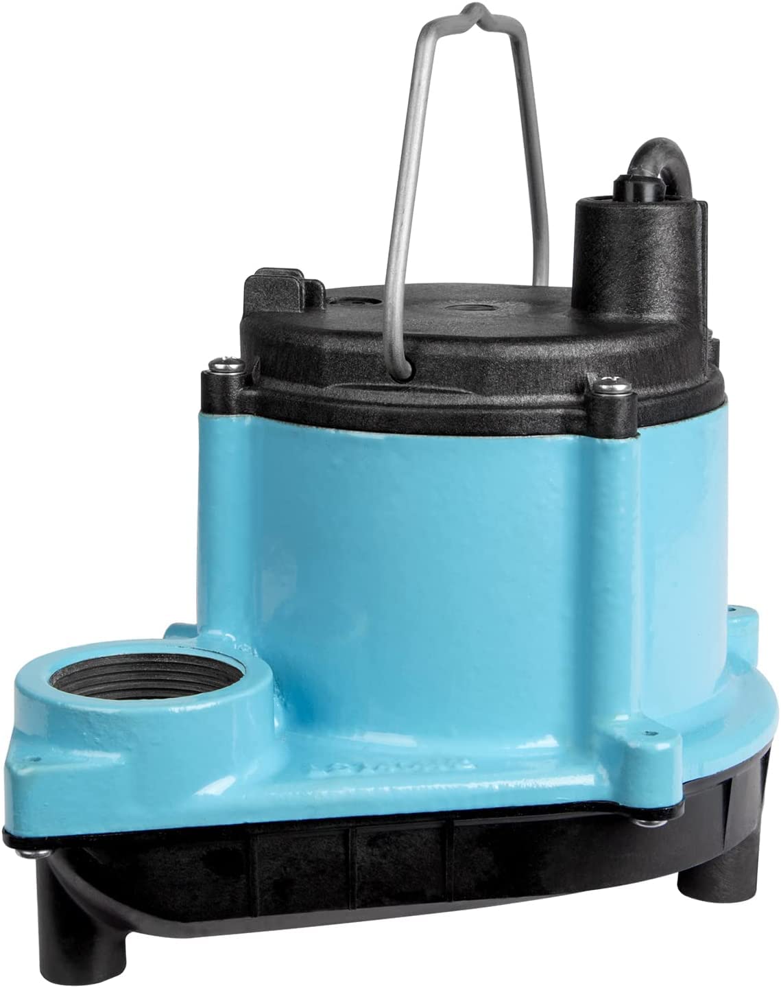 Little Giant 6-CIM-R 115-Volt, 1/3 HP, 2750 GPH Manual Submersible Sump/Utility Pump with 25-Ft. Cord, Blue, 506274