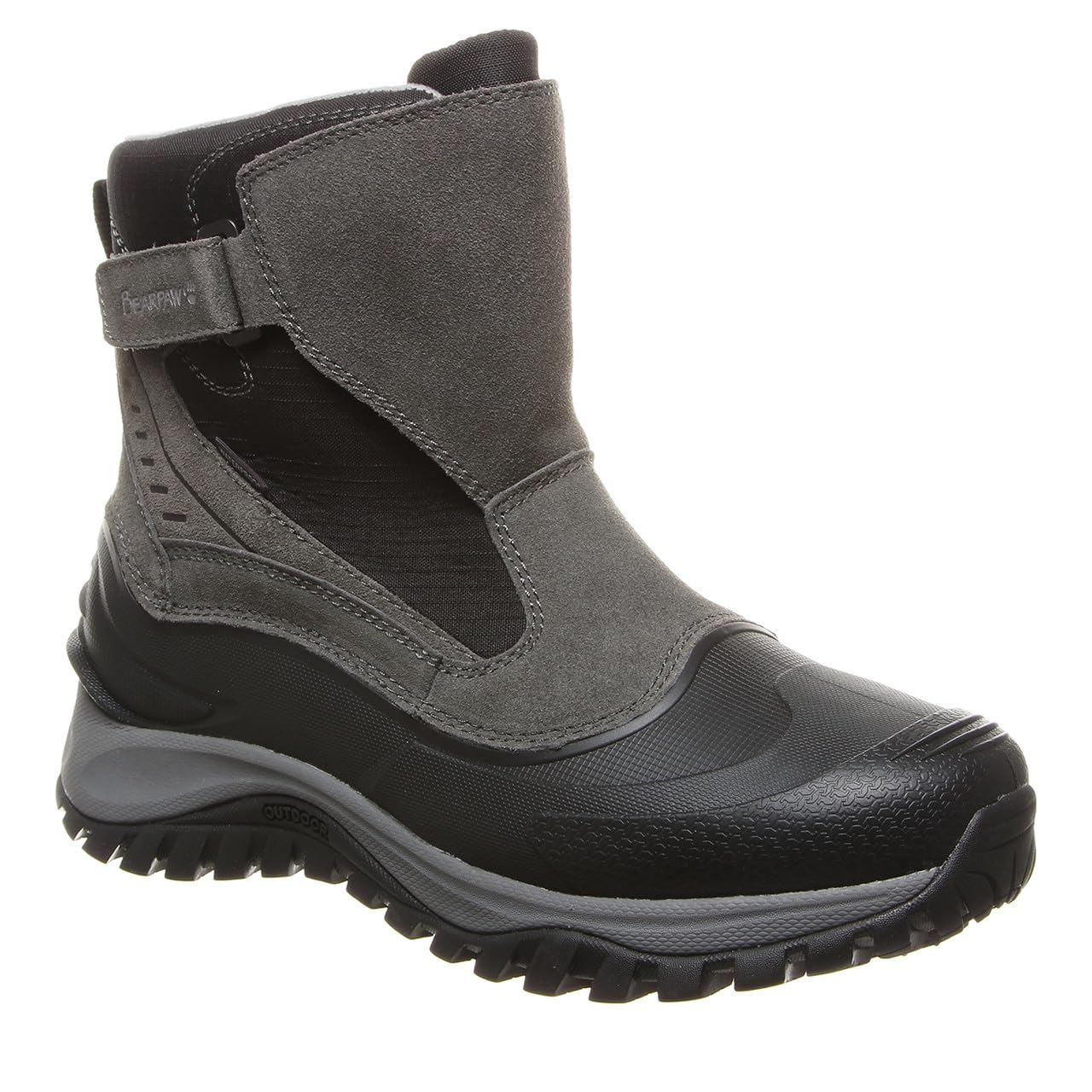 BEARPAW Men's Overland Charcoal Size 10 | Men's Waterproof Boot | Men's Slip On Boot | Comfortable Winter Boot