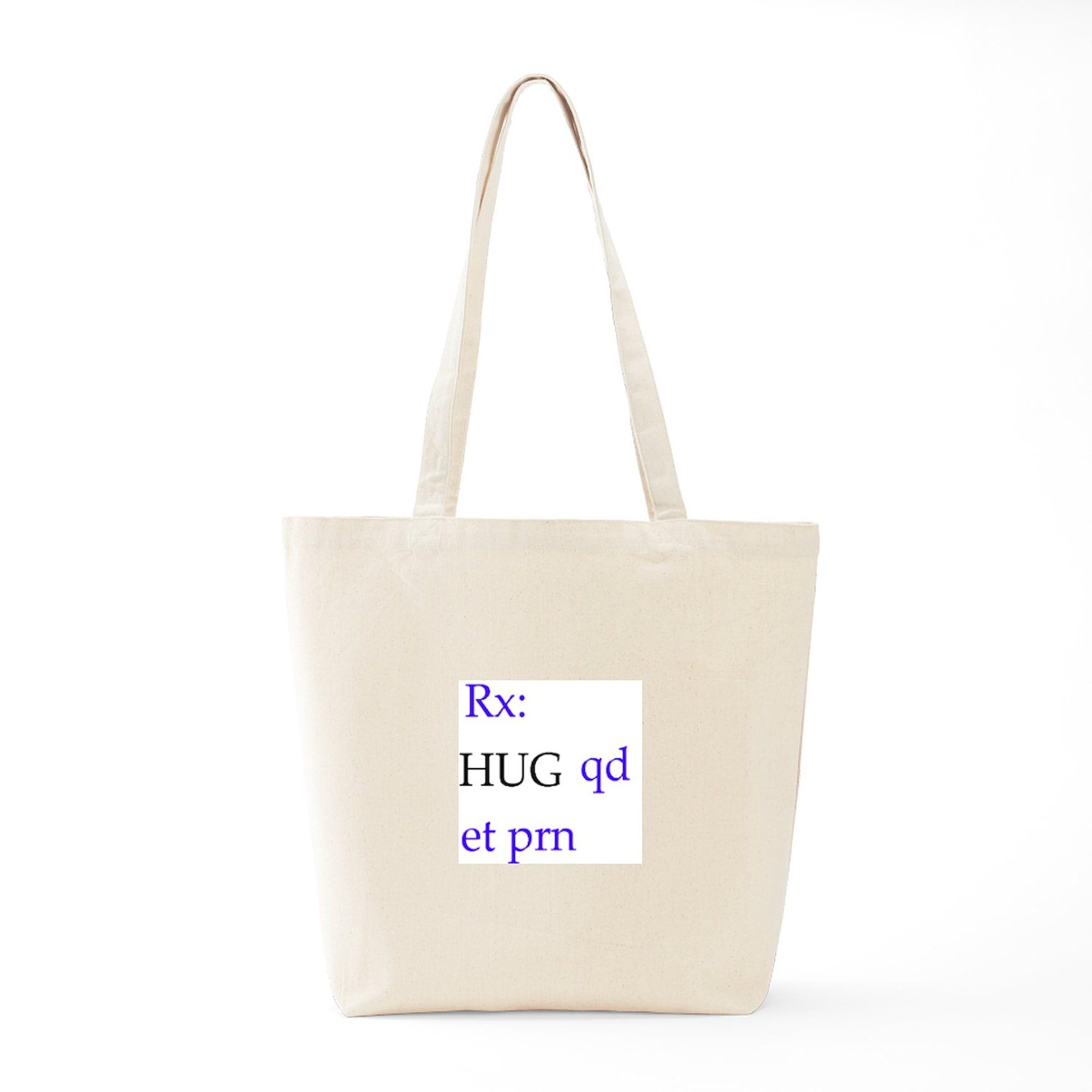 CafePress Hug Rx Tote Bag Natural Canvas Tote Bag, Reusable Shopping Bag
