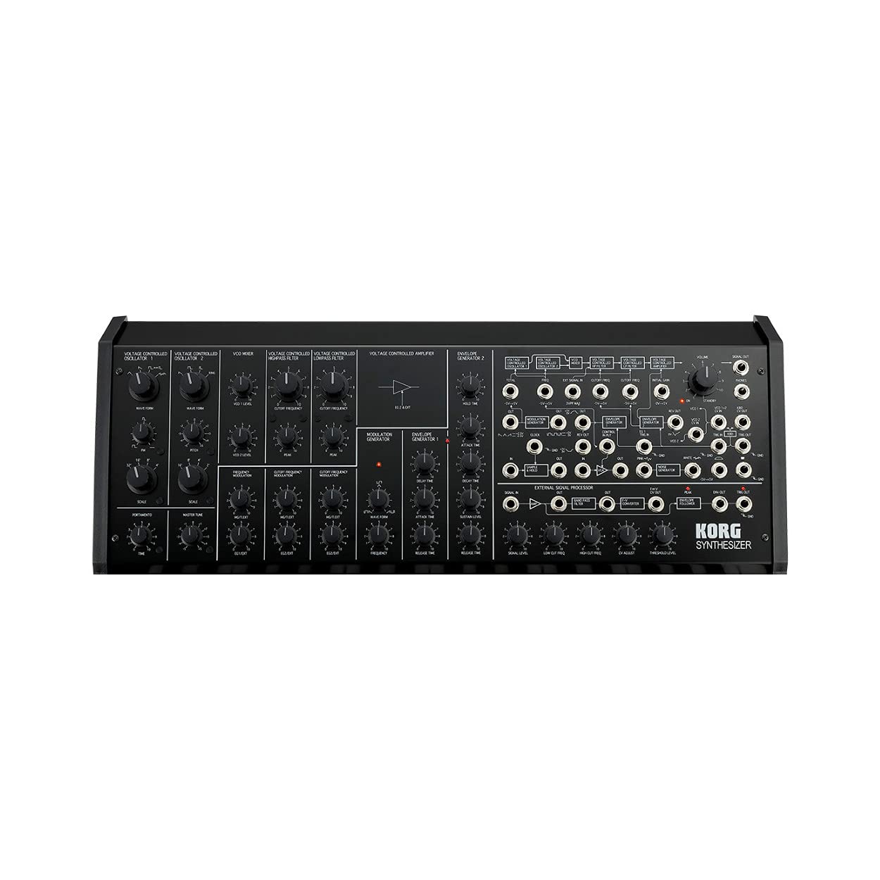 Korg MS-20 FS Monophonic Analog Synthesizer, 2 Oscillators, 37 Mini-Keys, Black