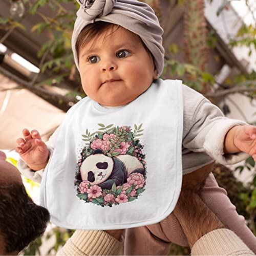 Cartoon Panda Baby Bibs - Cute Baby Feeding Bibs - Unique Bibs for Eating