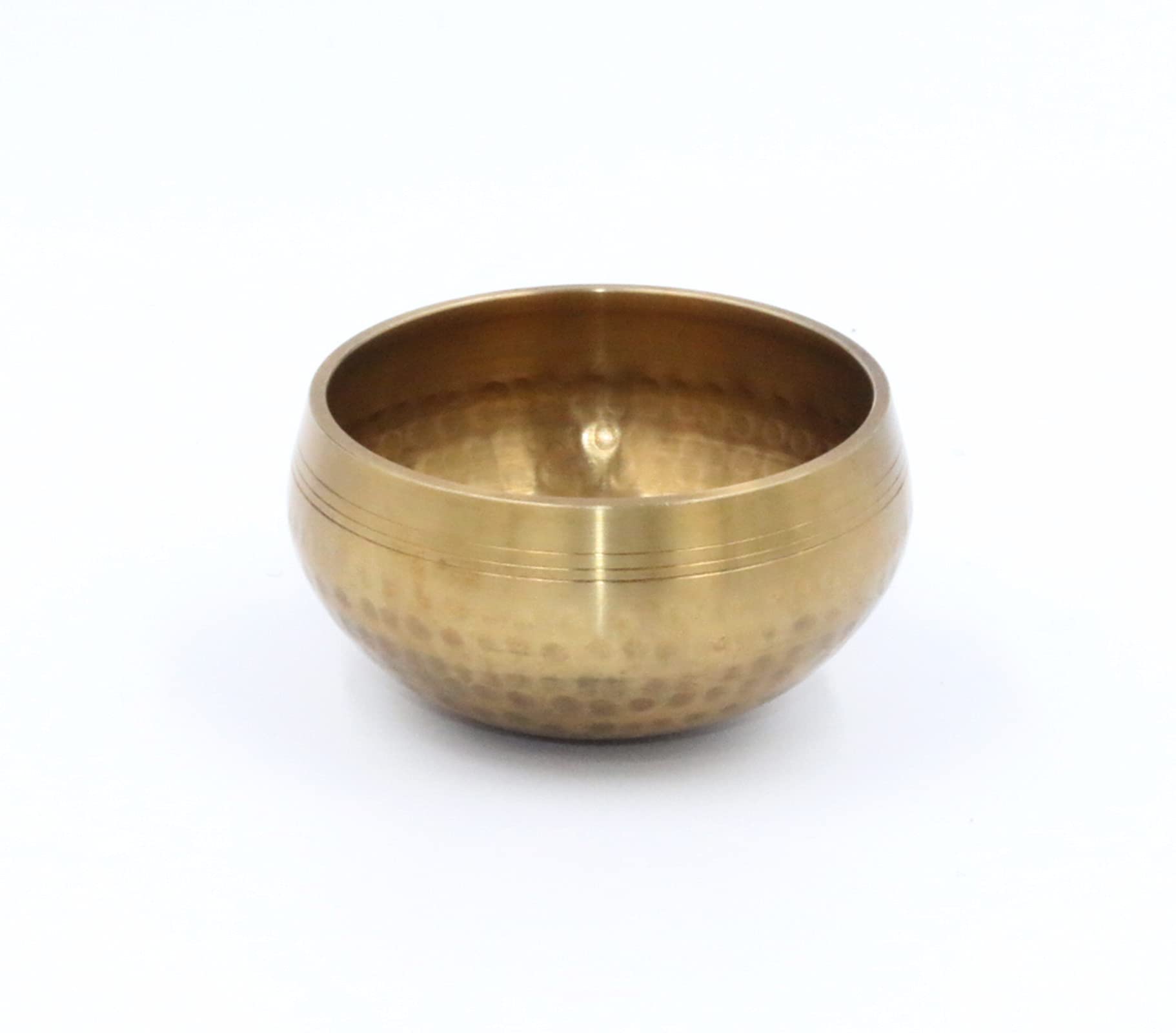 Tibetan Hand Hammered Singing Bowl-For Meditation, Yoga, Sound Therapy, Spiritual Healing, Prayer, Mind and Body Relaxation (3") (Orange)