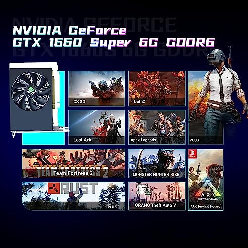 HP Gaming PC Desktop Computer - Intel Quad I7-6700 up to 4.0GHz, GeForce GTX 1660S 6G, 32GB DDR4 Memory, 128G SSD + 3TB, RGB Keyboard & Mouse, WiFi & Bluetooth 5.0, Win 10 Pro (Renewed)