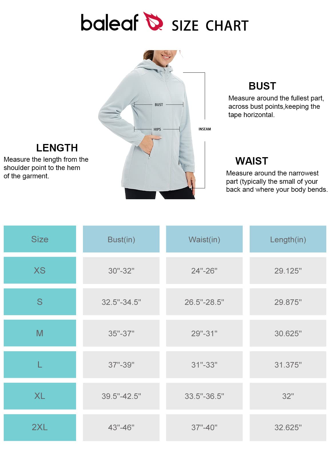 BALEAF Women's Long Fleece Jacket Full Zip Polar Fleece Hoodie Soft Lightweight Winter Coat Light Grey L