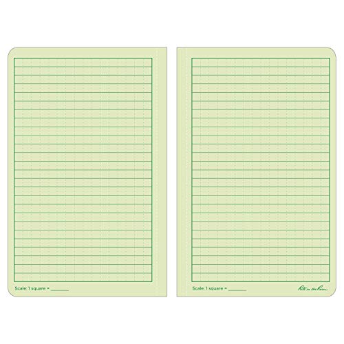 Rite In The Rain Weatherproof Tactical Field Notebook, 4 5/8" x 7", Green Cover, Universal Pattern with Reference Materials (No. 980), One Size (980L)
