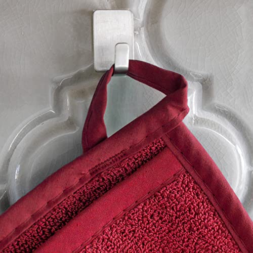 Ritz Premium Terry Pot Holders & Hot Pads with Pocket (2-Pack), 8.5"x7.75", High Heat Resistance, 100% Cotton, Paprika Red