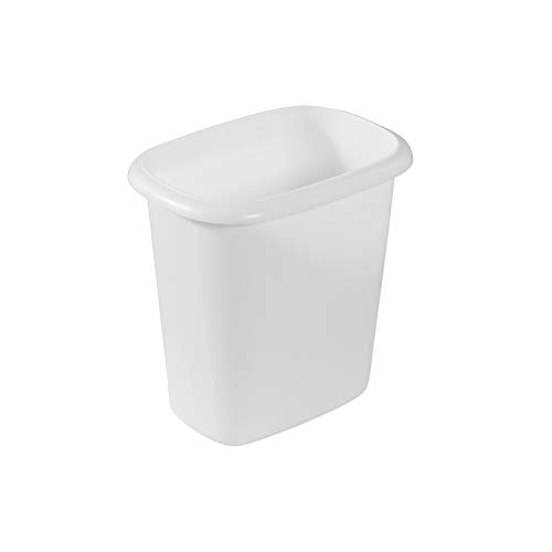 Rubbermaid 6 Quart 1.5 Gallon Traditionally Shaped Heavy Duty Lightweight Bedroom, Bathroom, and Office Wastebasket Trash Can (2 Pack)