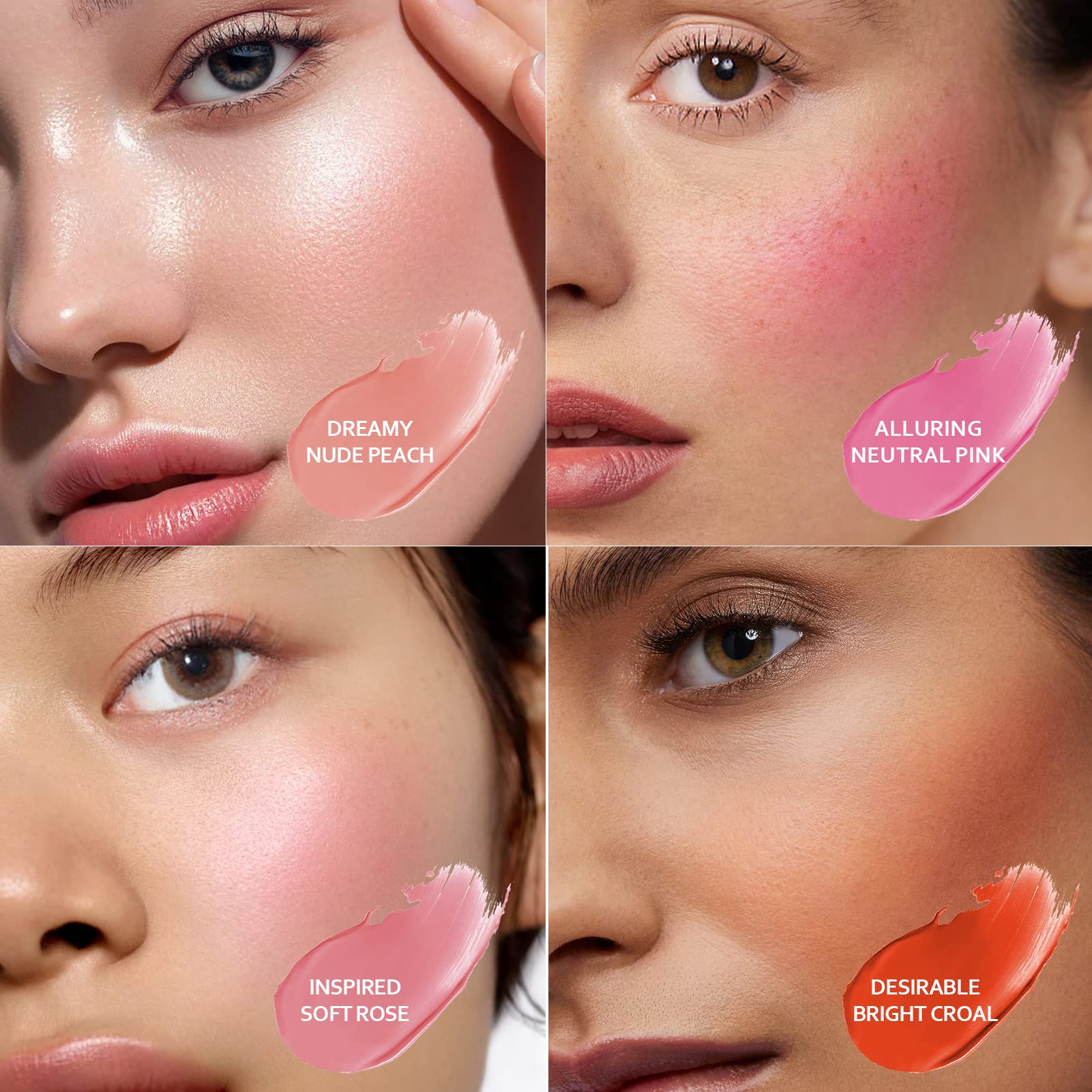 Cilrofelr Soft Cream Liquid Blush, Creamy Blush Makeup for Cheek, Dewy Finish, Buildable Pigment, Lightweight, Long Lasting, For Natural-looking Flush & Everyday Wear - Dreamy (0.22 fl. oz.)