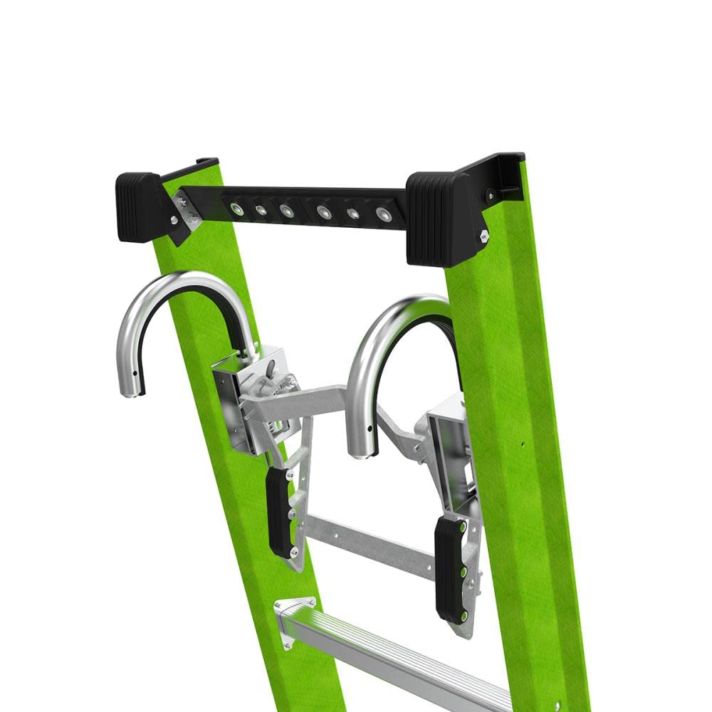 Little Giant Safety Hyperlite 20 Ft. - Iaa Fiberglass Extension Ladder W/ Ch, V-Rung And Claw