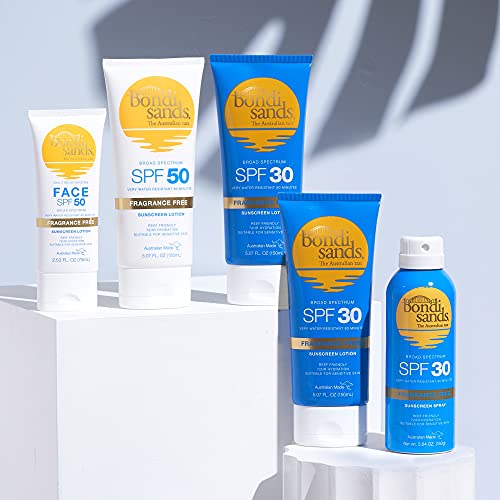 Bondi Sands Fragrance Free Sunscreen Body Lotion SPF 30 | Hydrating Broad Spectrum Protection, Sheer, Water Resistant | 5.07 Oz/150 mL