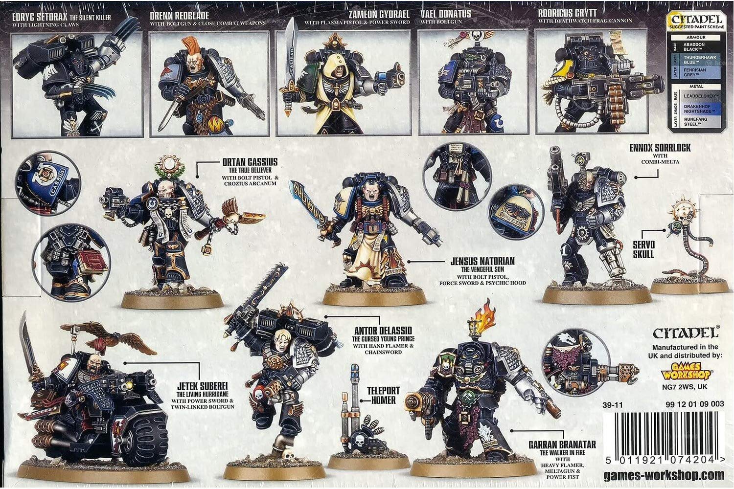 Games Workshop Warhammer 40,000 Deathwatch Kill Team Cassius Miniatures