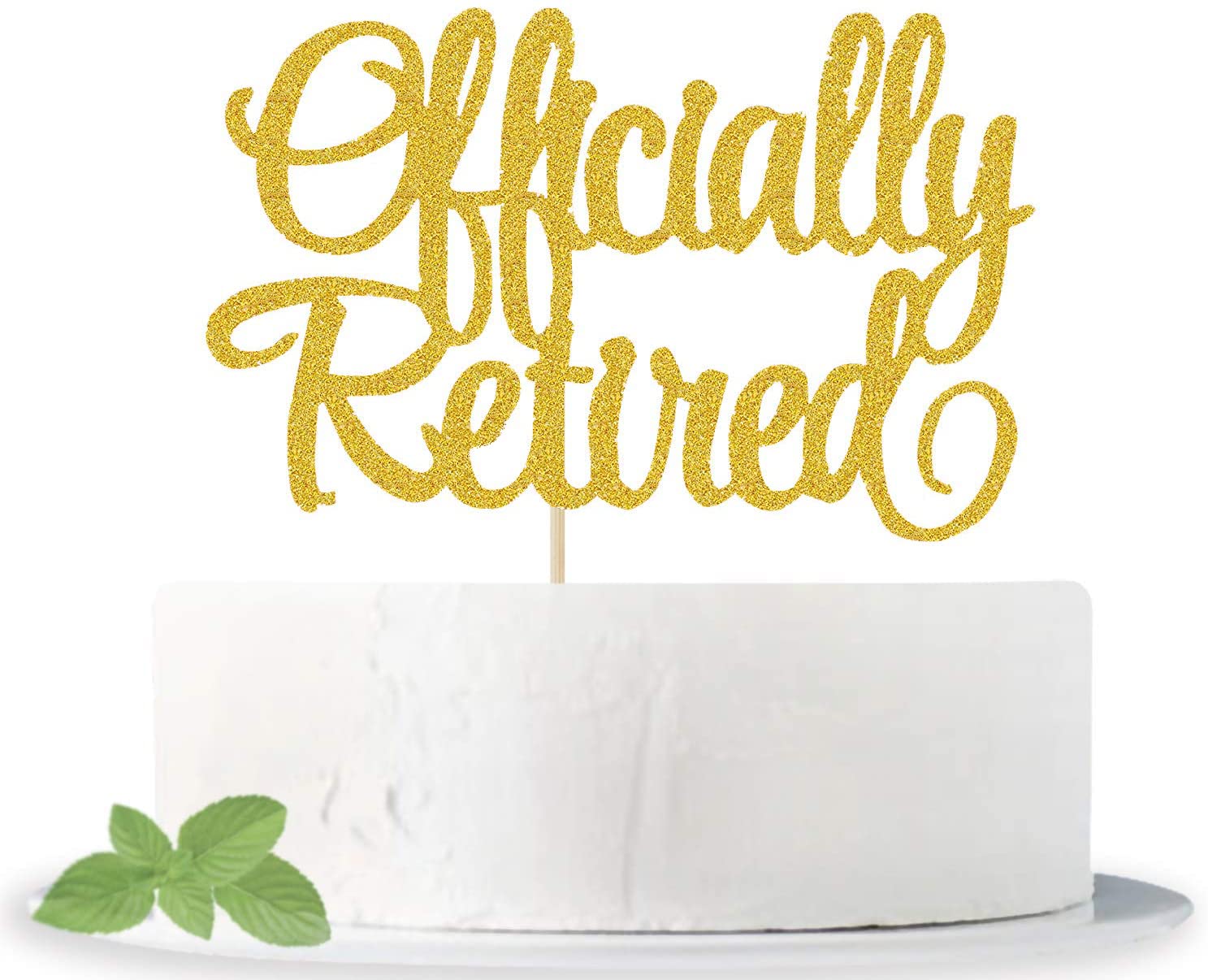 Beach Theme Retirement Party Decorations - Gold Glitter Happy Retirement Banner & Happy Retirement Cake Topper & Coconut Tree Balloons for Beach Theme Retirement Party Supplies Retired Gift Ideas