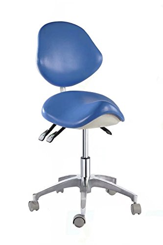 Deluex Dental Mobile Chair Saddle Doctor's Stool PU Leather Dentist Chair New