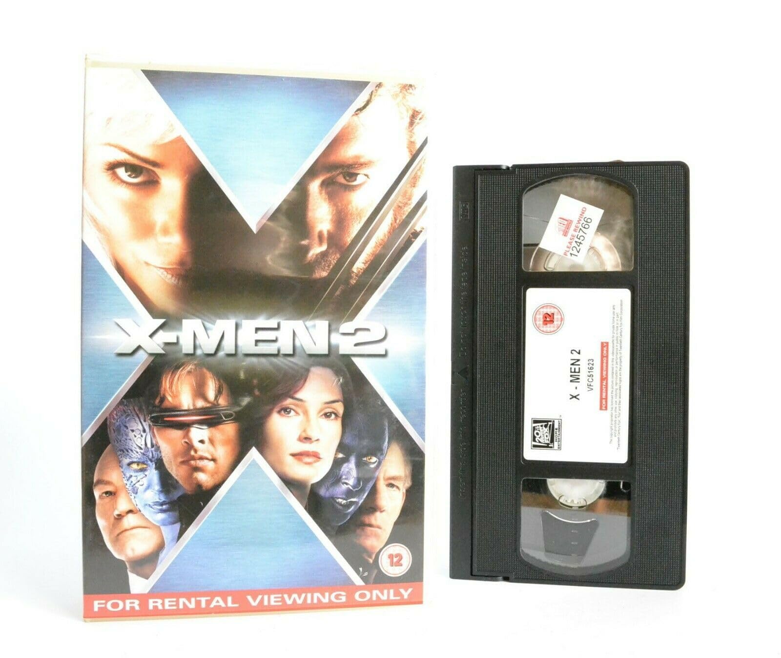 X-Men 2: Superhero Action - Large Box [Rental] - H.Jackman / H.Berry - Pal VHS