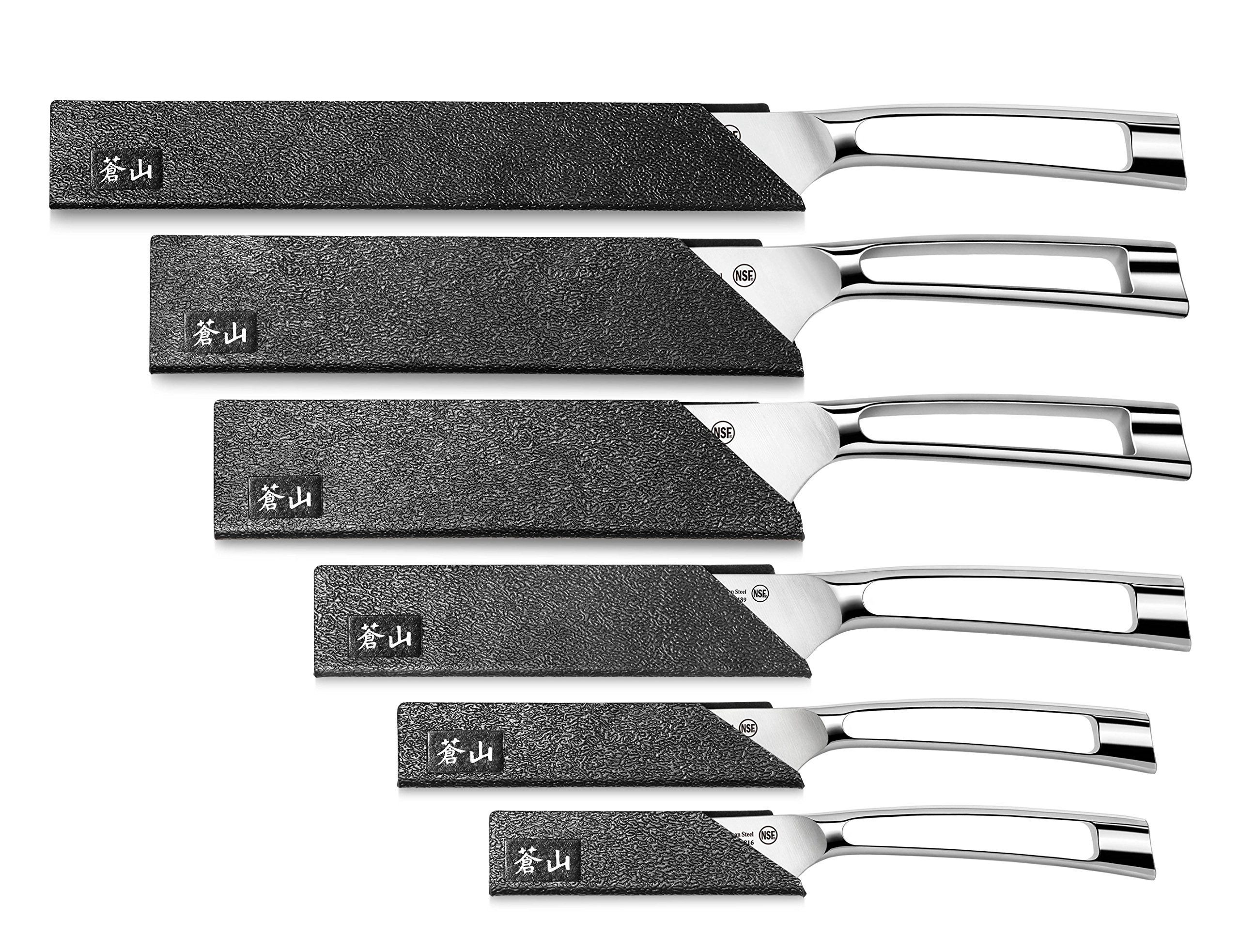 Cangshan 61741 6-Piece Knife Edge Guard Set, Black
