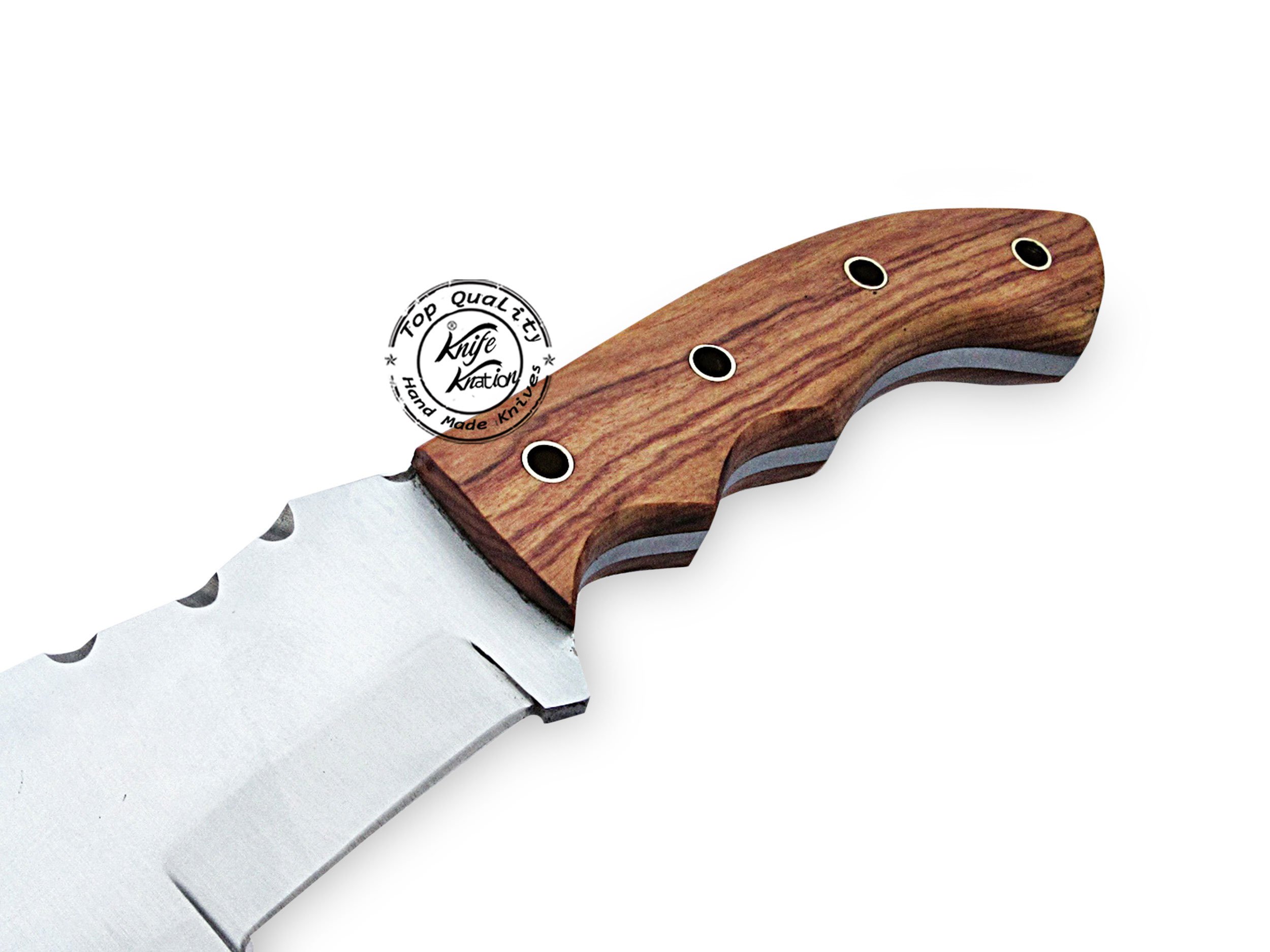 Beautiful Olive Wood Handmade D2 Steel Tracker Hunting Knife Prime Quality