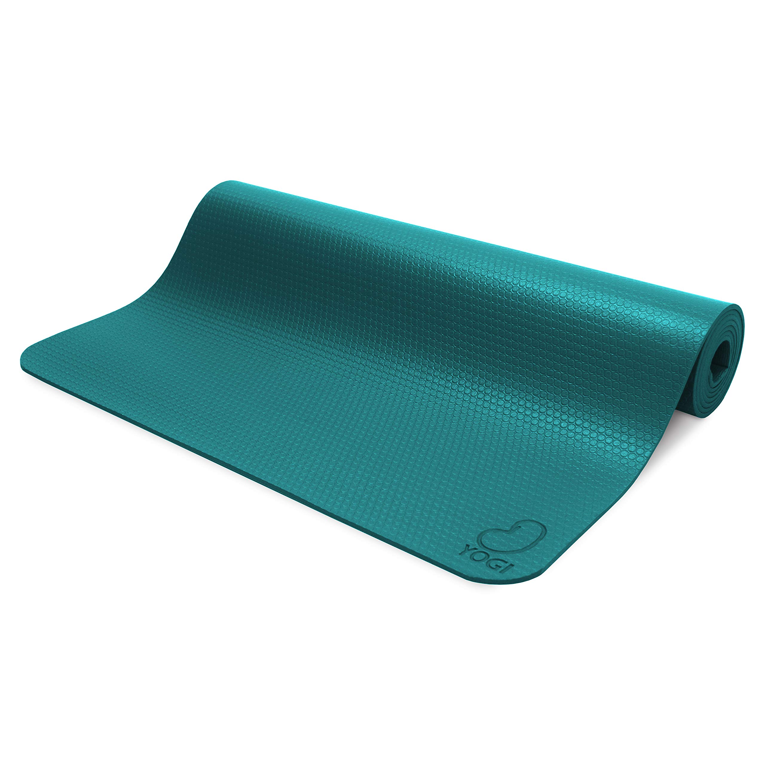 Bean Products Yogi Premium Yoga Mat, Teal | Closed Cell, Non-Skid, Slip Resistant, Double Sided | 4mm Thick (73β L x 24β W) Extra-Long | Non-toxic, SGS Certified | Earth-Friendly Exercise Gym Mat