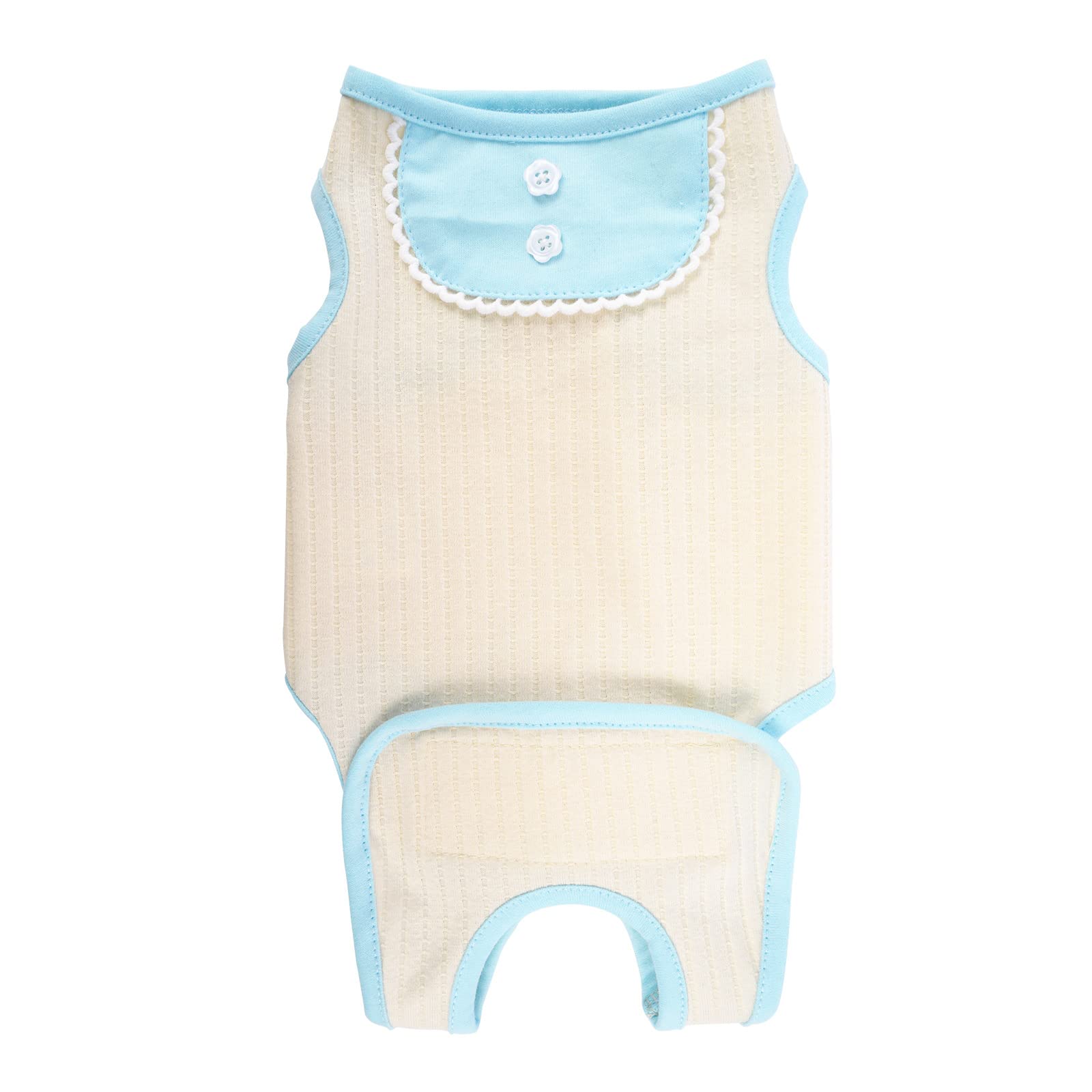 Dog Surgery Recovery Suit After Surgery Pet Recovery Shirt Dog Abdominal Wounds Anxiety Vest Calming Shirt Female Dog Sanitary Panties Jumpsuit for Dog Surgical Recovery Suit(DRS02-Beige-S)