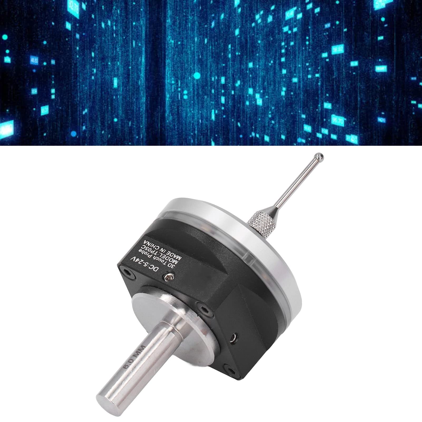 CNC 3D Edge Finder, Professional High Accuracy Universal 3D Sensor Probe, Waterproof Multifunctional 3D Edge Locator with Tungsten Steel Tip for X, Y and Z Axis, for Mach3, for GRBL CNC Equipment