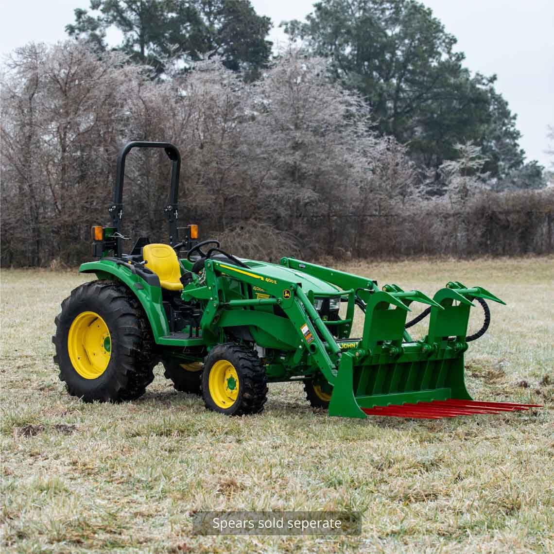 Titan Attachments 60-in Tine Bucket Attachment Fits John Deere Loaders Fits John Deere Loaders, Hook and Pin Connection