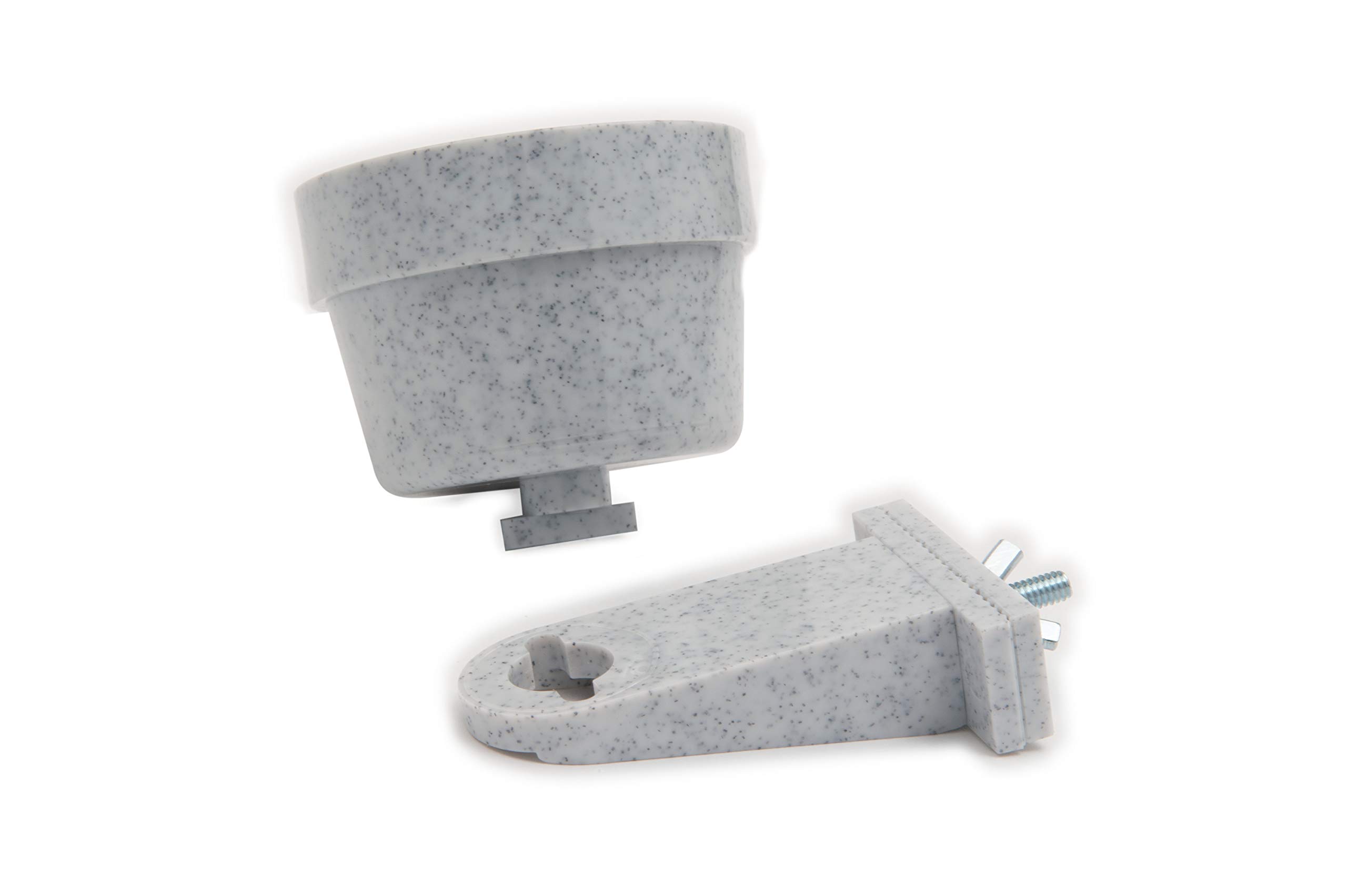 Lixit Quick Lock Cage Bowls for Small Animals and Birds. (10oz, Granite)